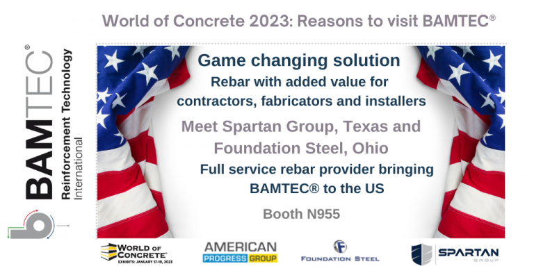 World of Concrete 2023: Visit BAMTEC® - added value rebar solution