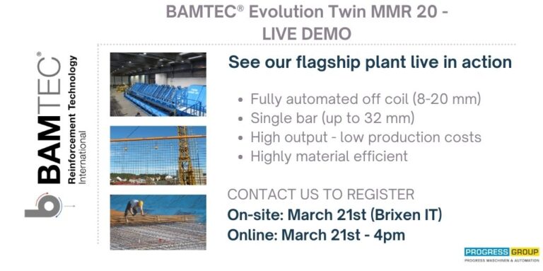 BAMTEC® - Live Demo most flexible rebar equipment worldwide